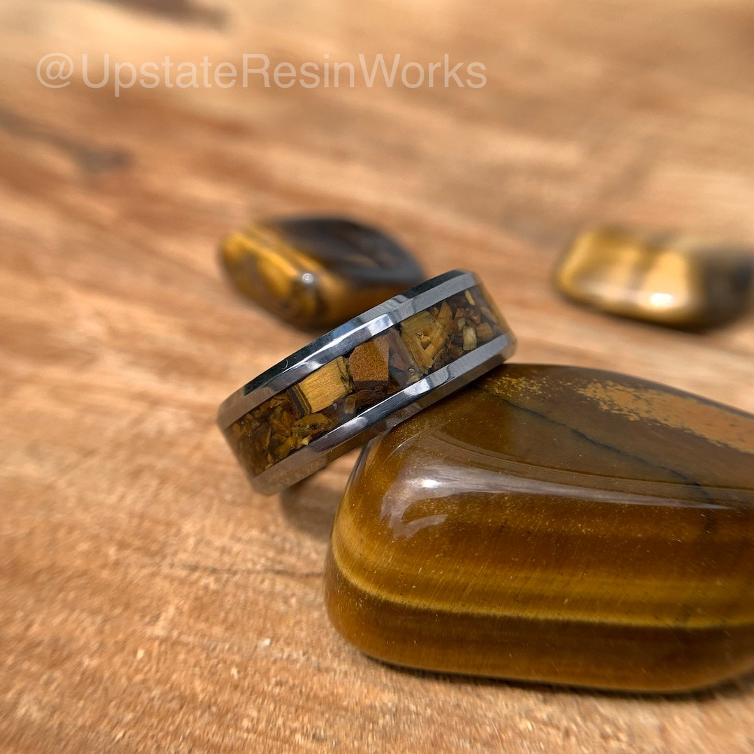 Real Tigers Eye Band, Tiger's Eye Band, Tigers Eye Ring, Push Gift ...