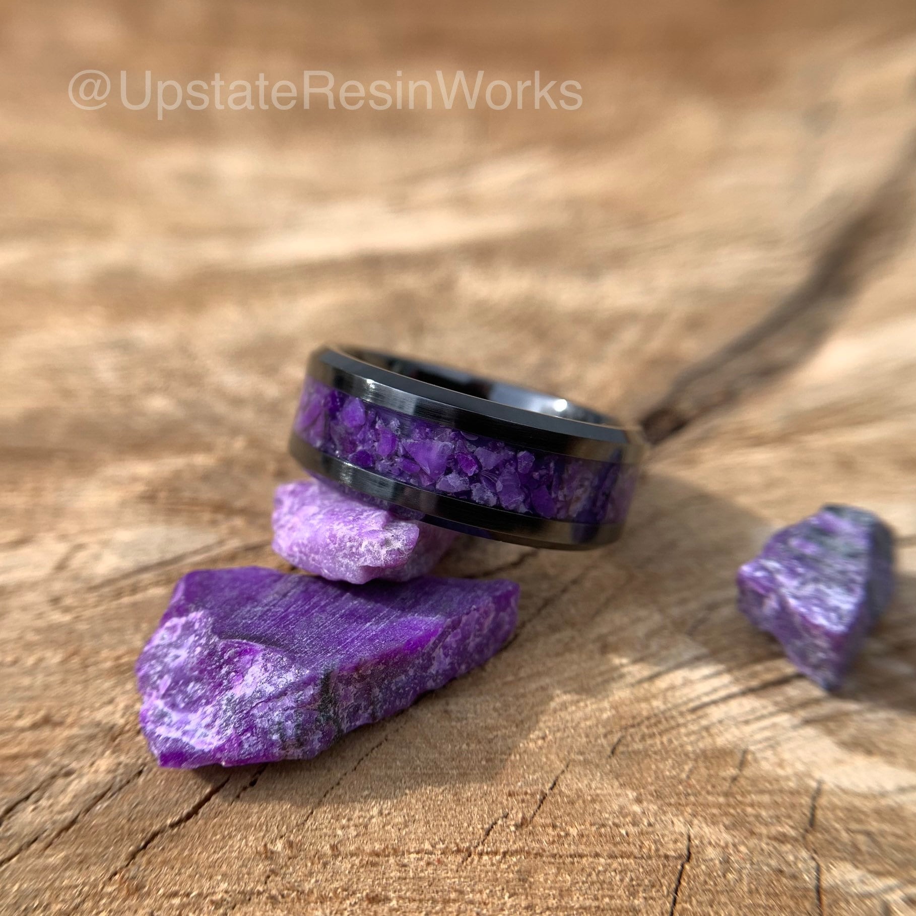Real Sugilite Band, Sugilite Ring, Purple Sugilite Band, for Him, for ...