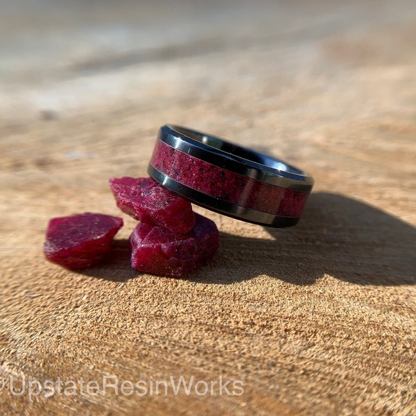 Tungsten Ruby Ring - Etsy