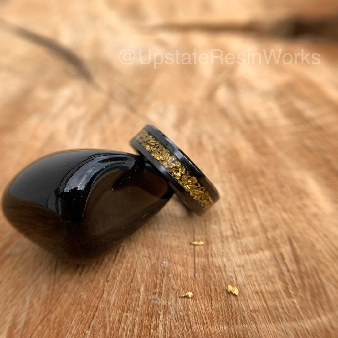 Genuine Gold Nugget Ring, Gold Nugget Band, Yukon Gold Nugget Ring ...
