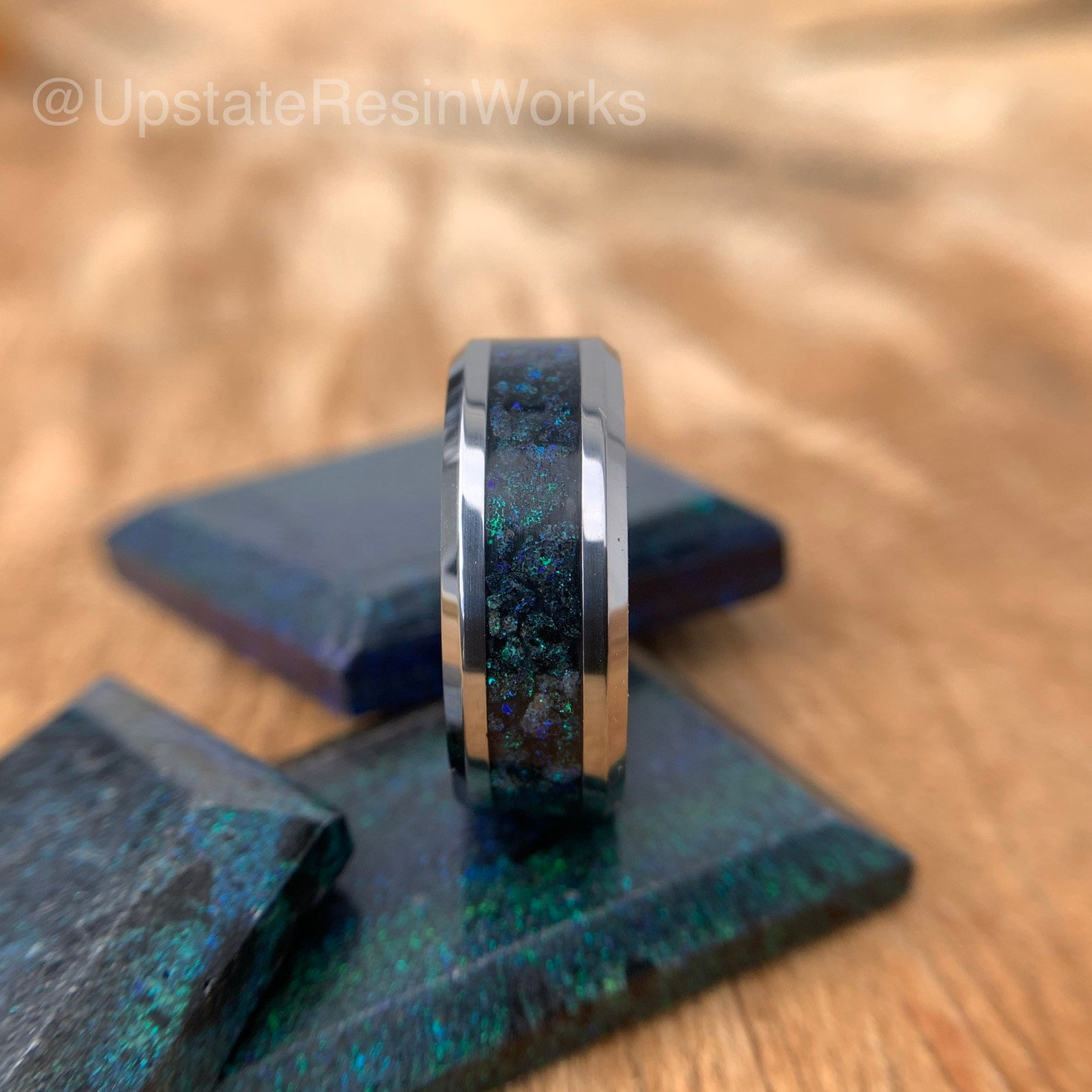 Real Black Matrix Opal Ring Opal Ring Andamooka Opal Fairy - Etsy