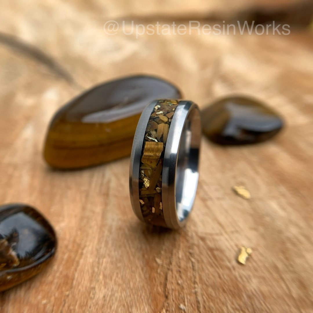 Real Tigers Eye Band, Alaskan Gold, Tiger's Eye Band, Tigers Eye Ring ...