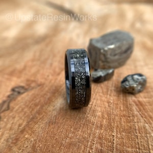 Real Pyrite Band, Pyrite Ring, Pyrite Push Gift, Gemstone Band, Vow ...