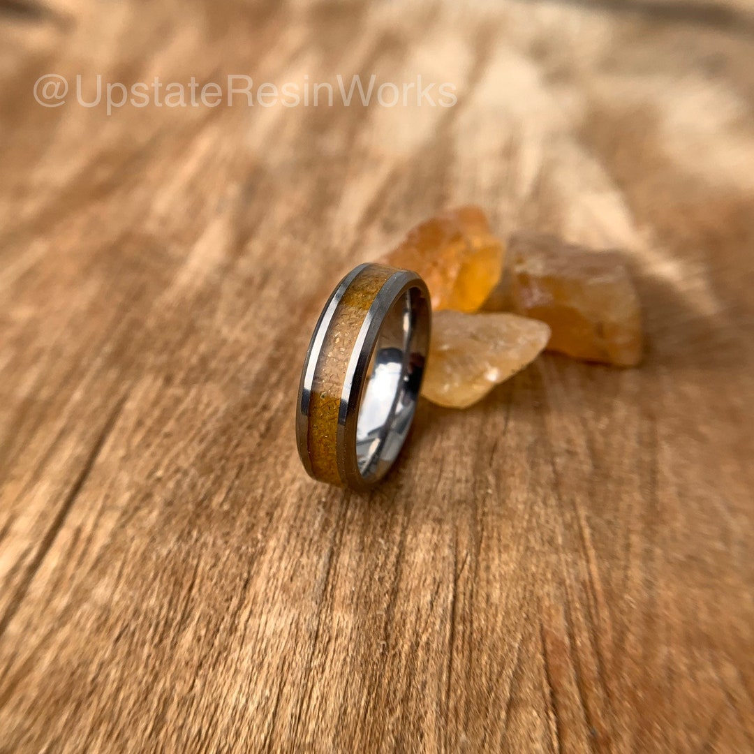 Genuine Citrine Ring, Citrine Band, Crystal, Mens Citrine Ring, Womans ...