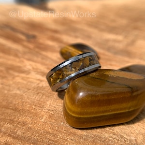 Real Tigers Eye Band, Tiger's Eye Band, Tigers Eye Ring, Push Gift ...
