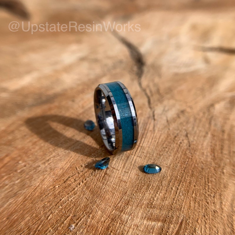 Blue and Gold Topaz Ring - Etsy