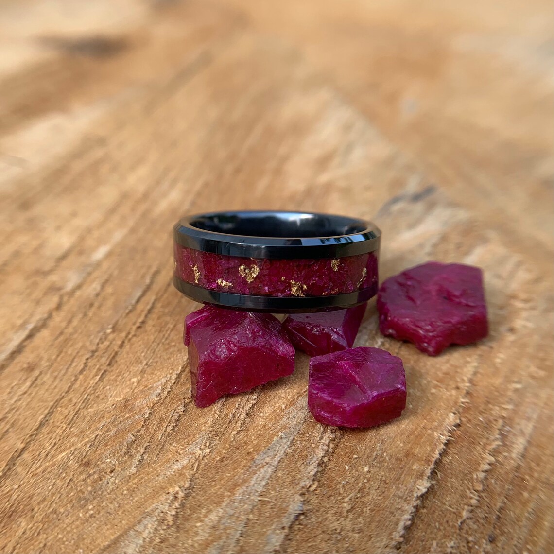 One Carat Ruby Ring 24k Gold 1ct Precious Gemstone Rings - Etsy