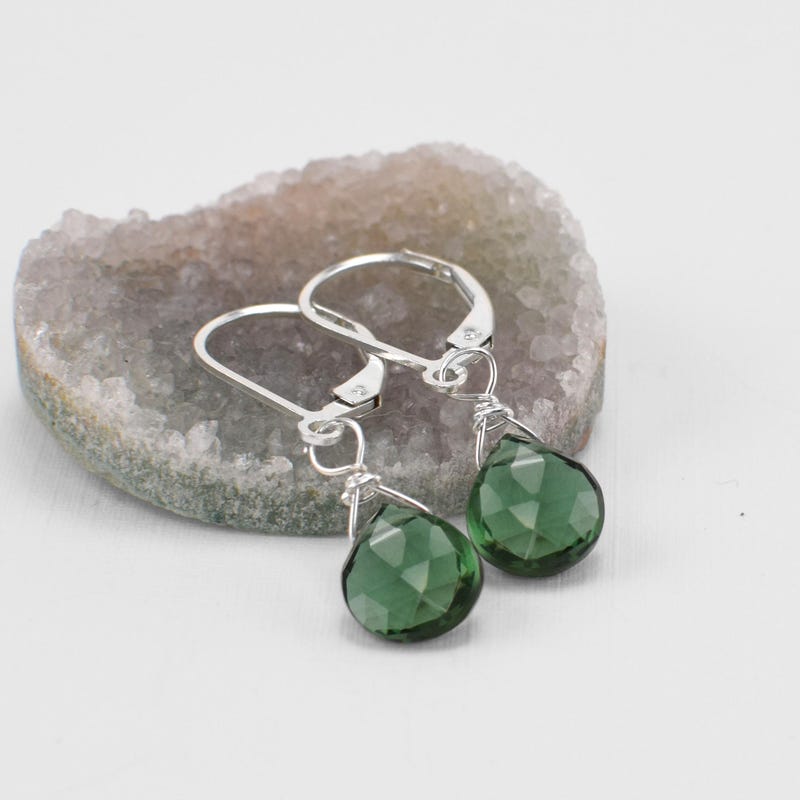 Green Earrings - Etsy