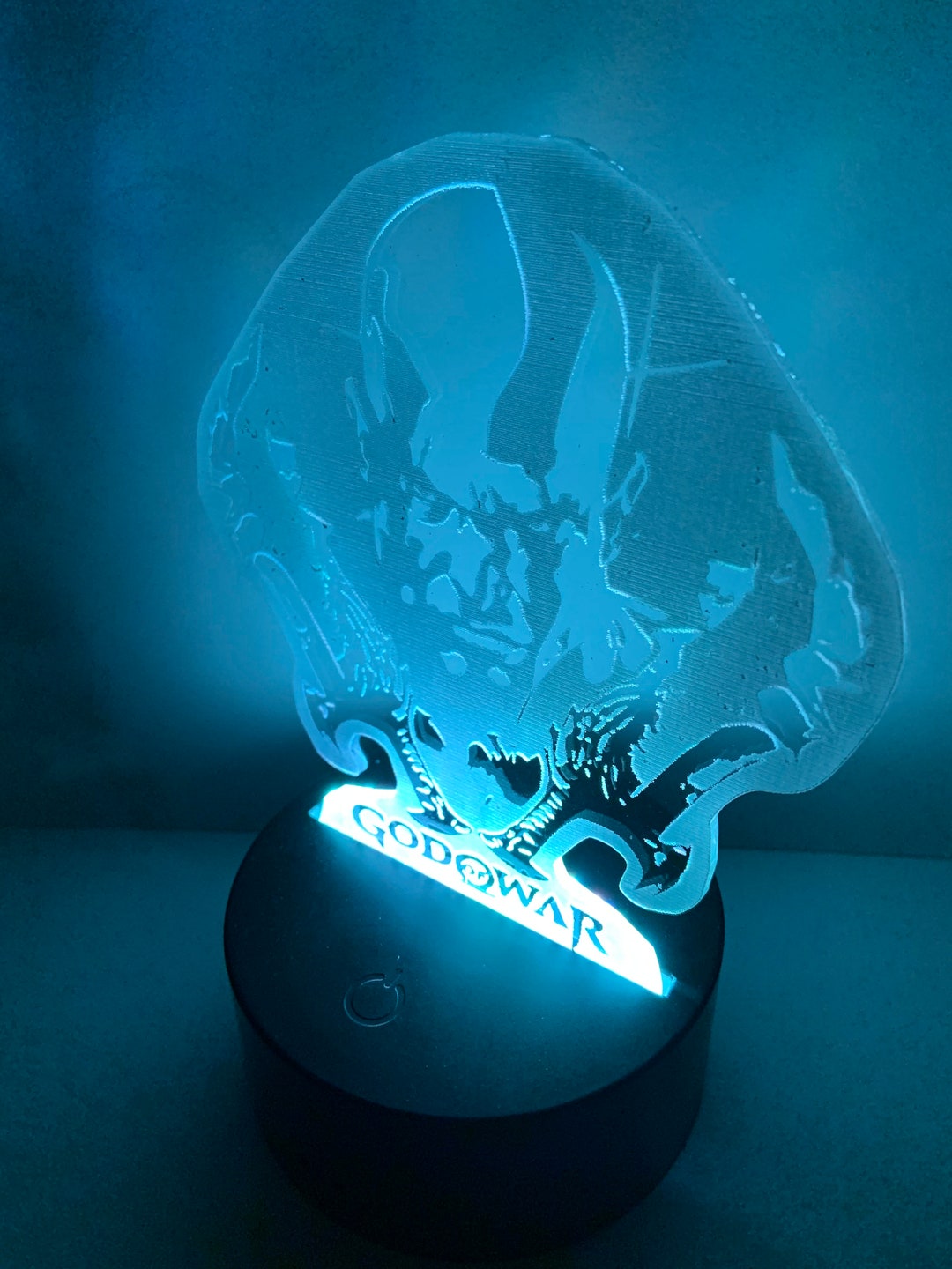 Kratos GOW Video Game Character LED Light-up Statue Figurine. - Etsy