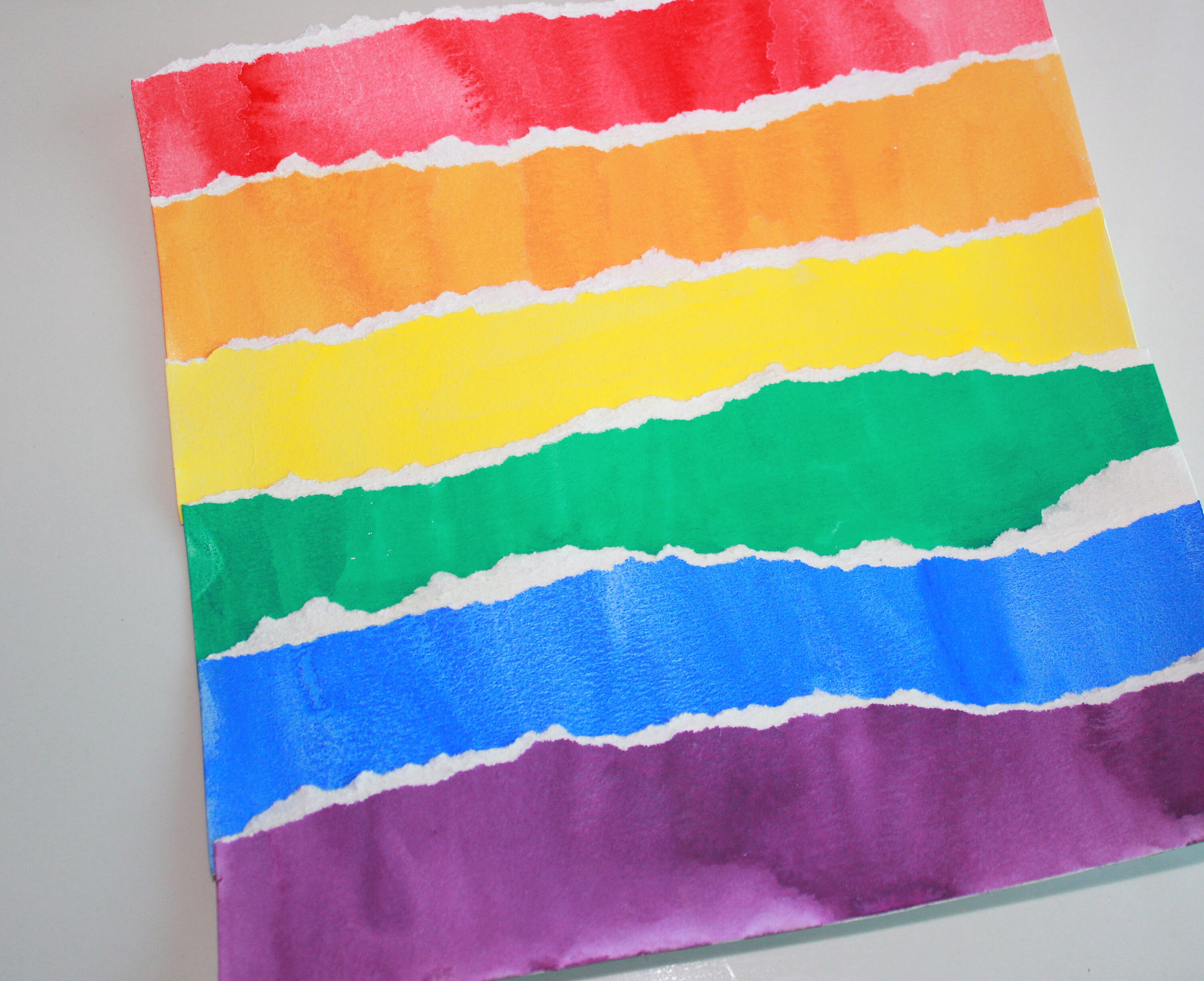 Pride Flag Collage Original Artwork for Office or Home Painted and Torn Paper Collage LGBT - Etsy