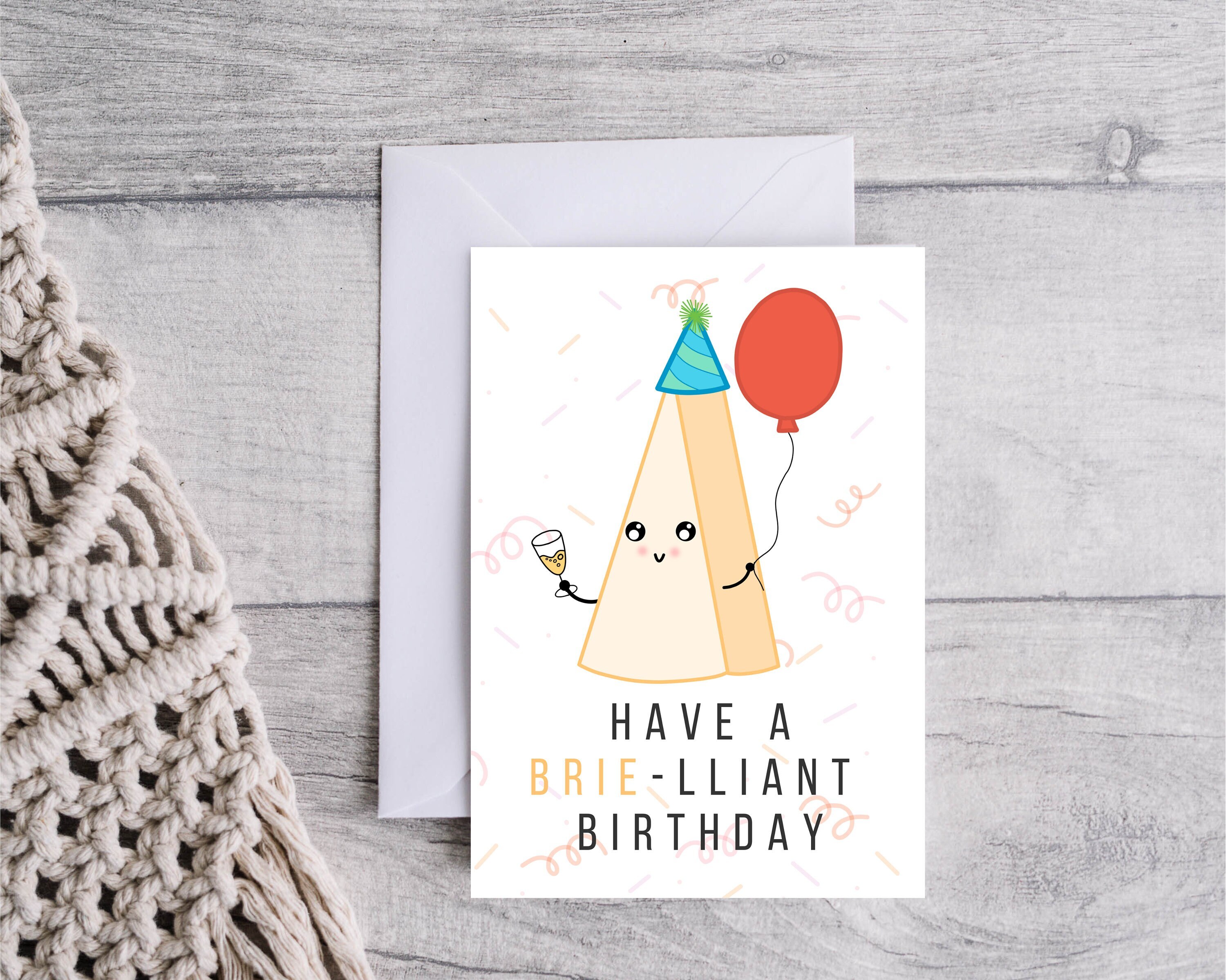 Have a Brie-lliant Birthday Card Brie Birthday Card Cheese - Etsy UK