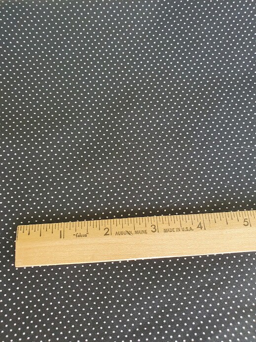 Black Microdots White on Black 100% Cotton Quilting Fabric by Foust ...