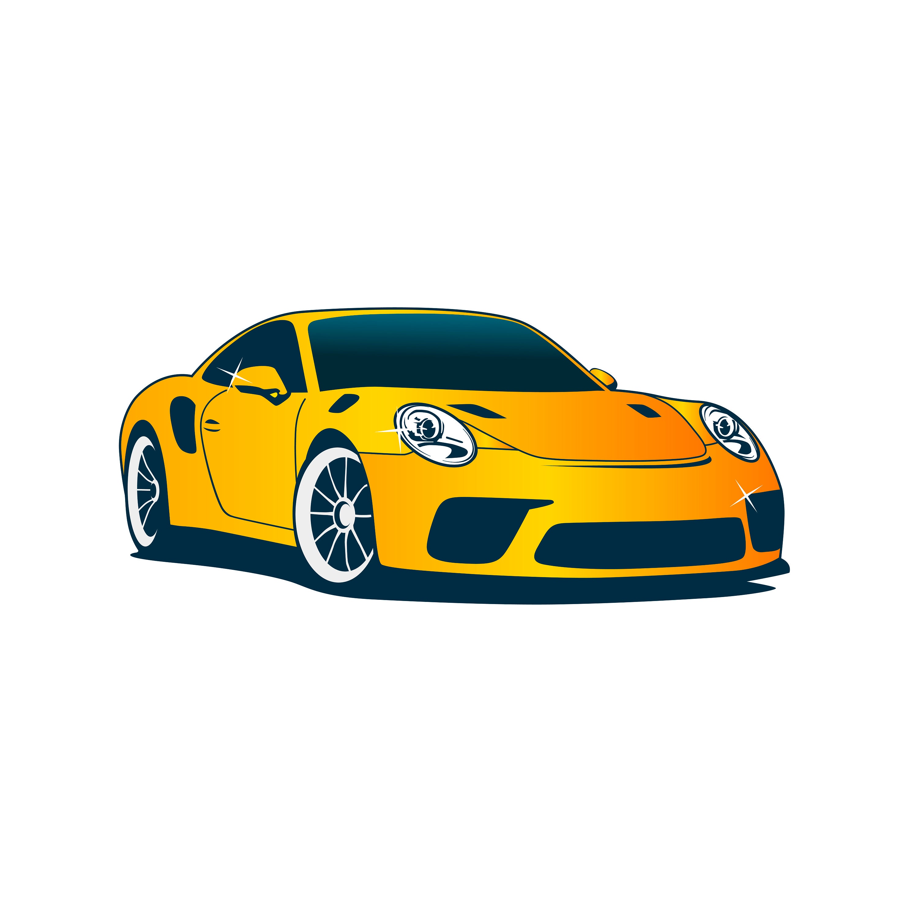 Porsche GT3 RS vector Porsche SVG Supercar vector | Etsy