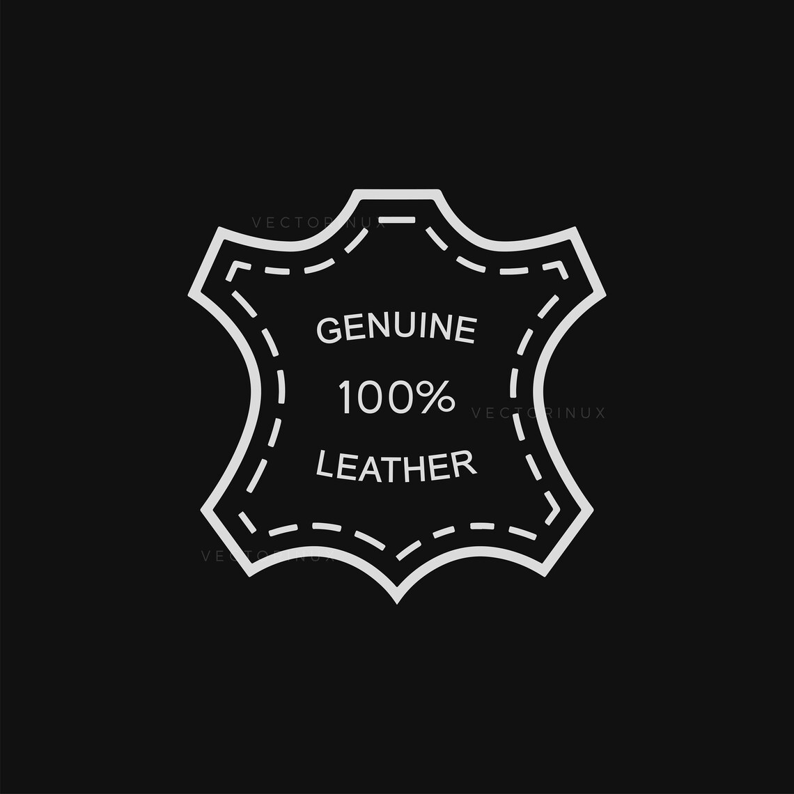 Genuine Leather icon 100% leather SVG Genuine Leather | Etsy