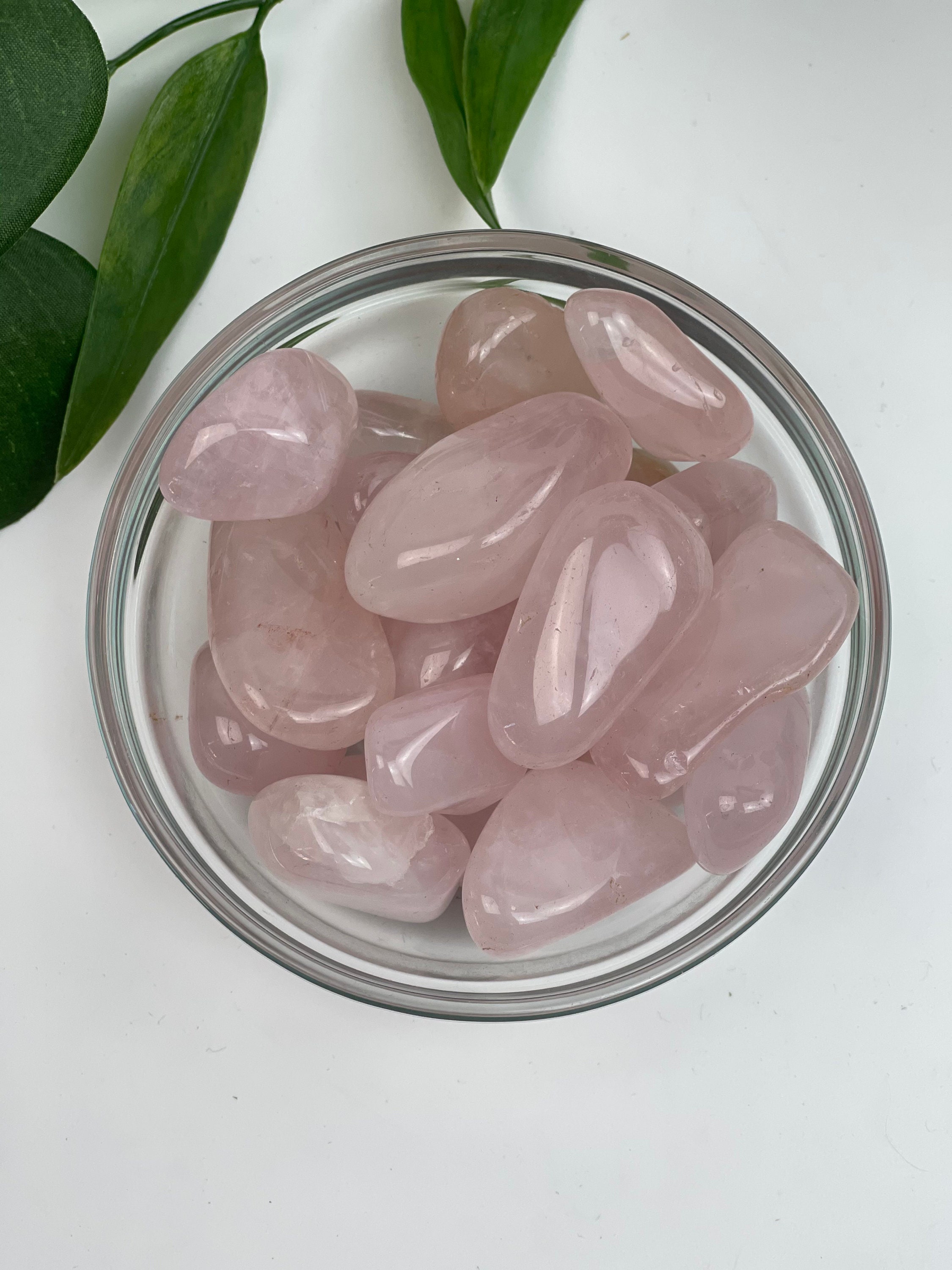 Rose Quartz Tumble Stone Polished Love Healing Crystal w/ | Etsy