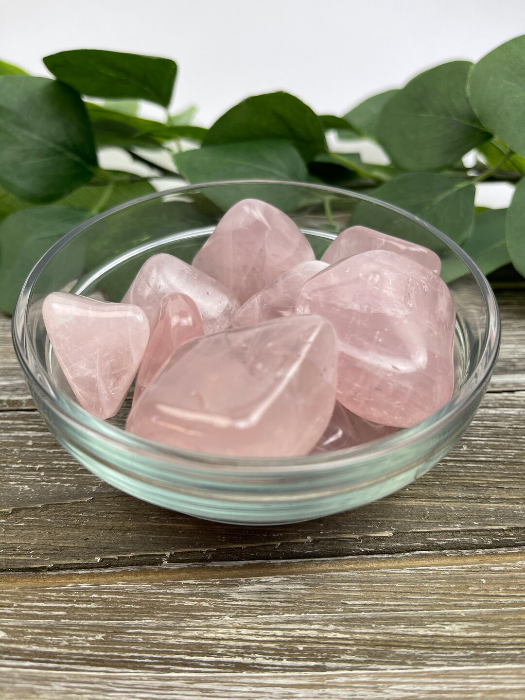 Red Rose Quartz Tumbled Stone W/ Velvet Bag & Info Card Love Compassion ...