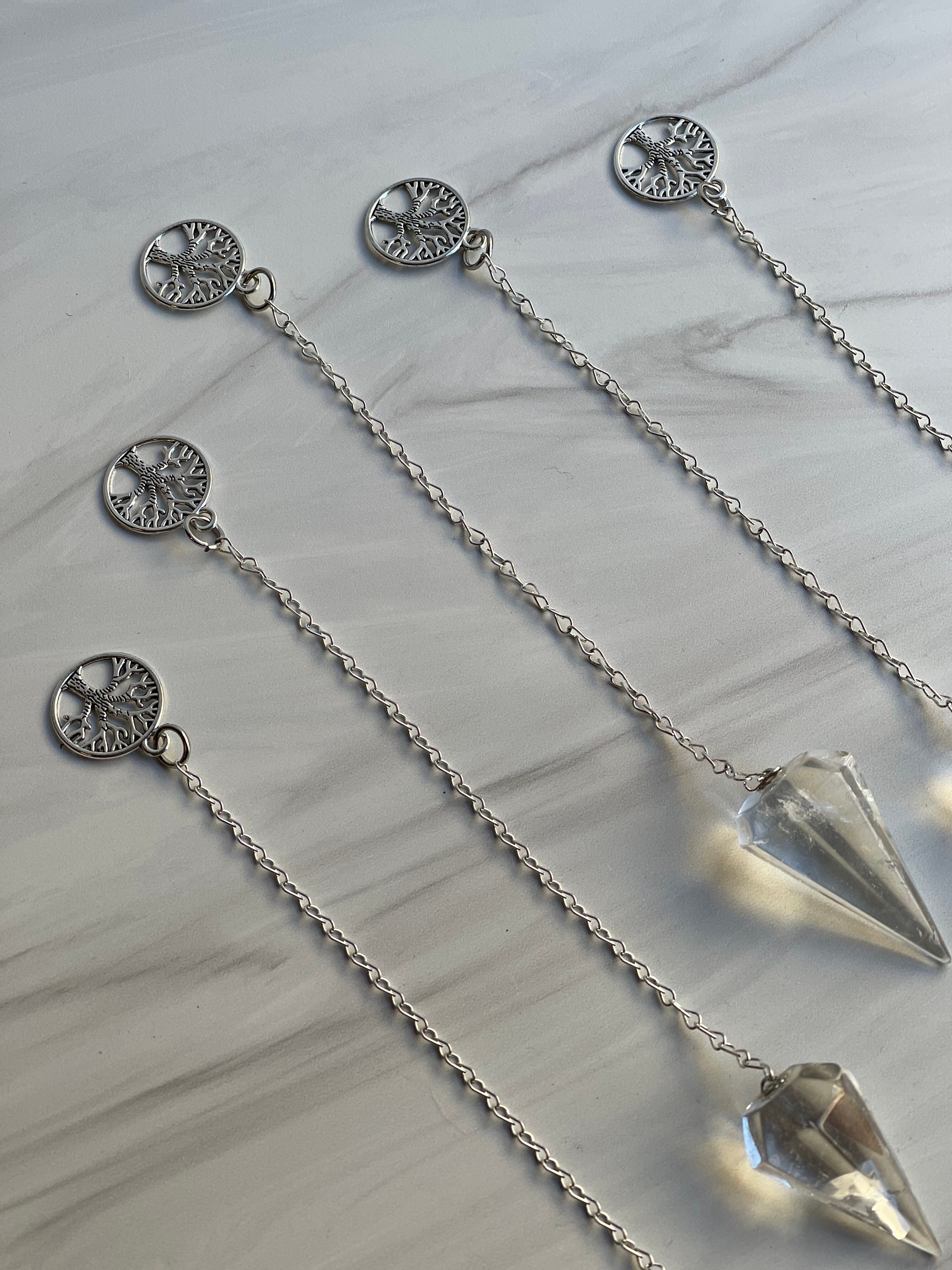 Clear Quartz Pendulum Dowsing Tool All Natural Crystal | Etsy