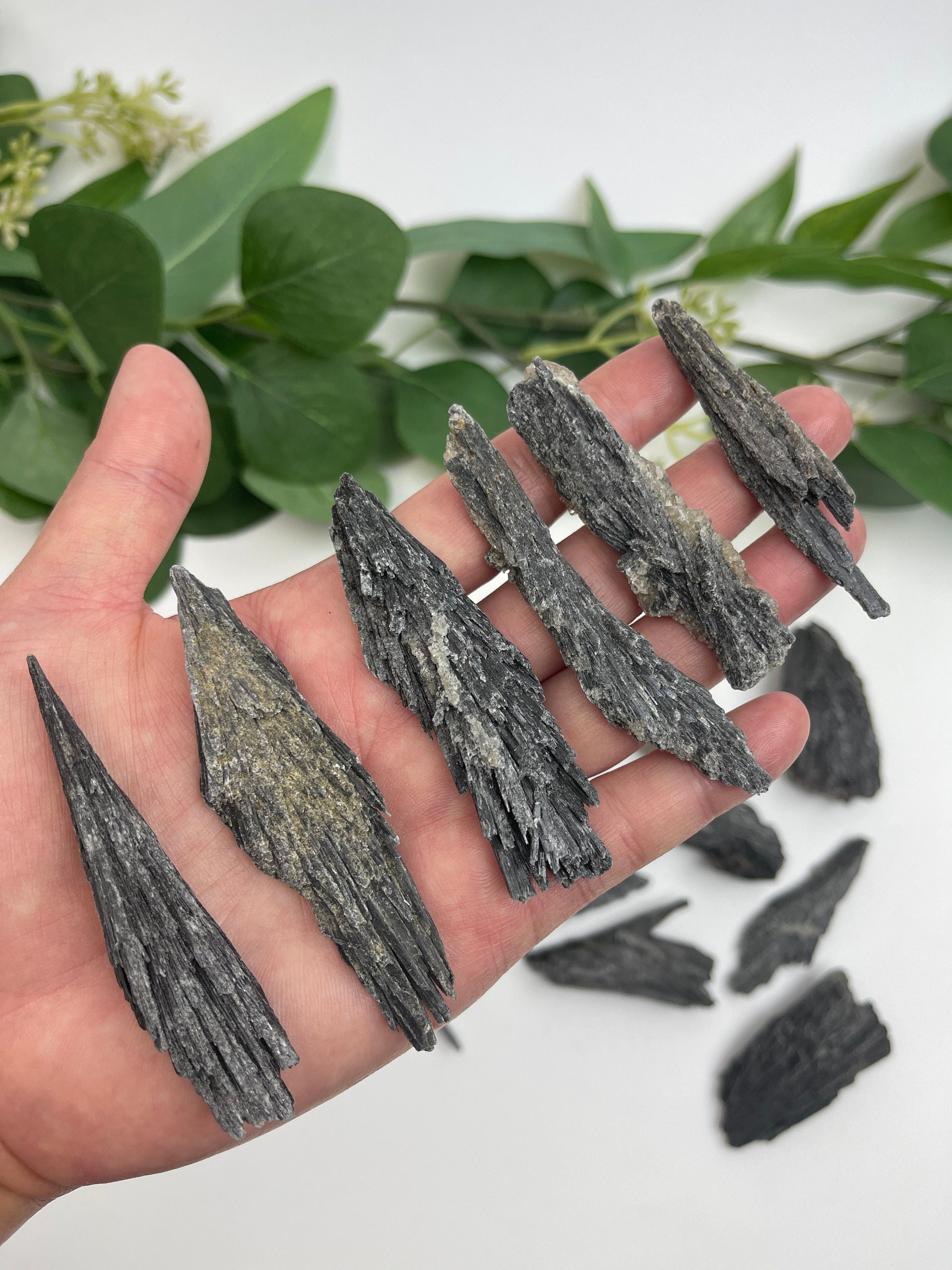 Black Kyanite Raw Rough High Quality w/ Info Card Stone of | Etsy