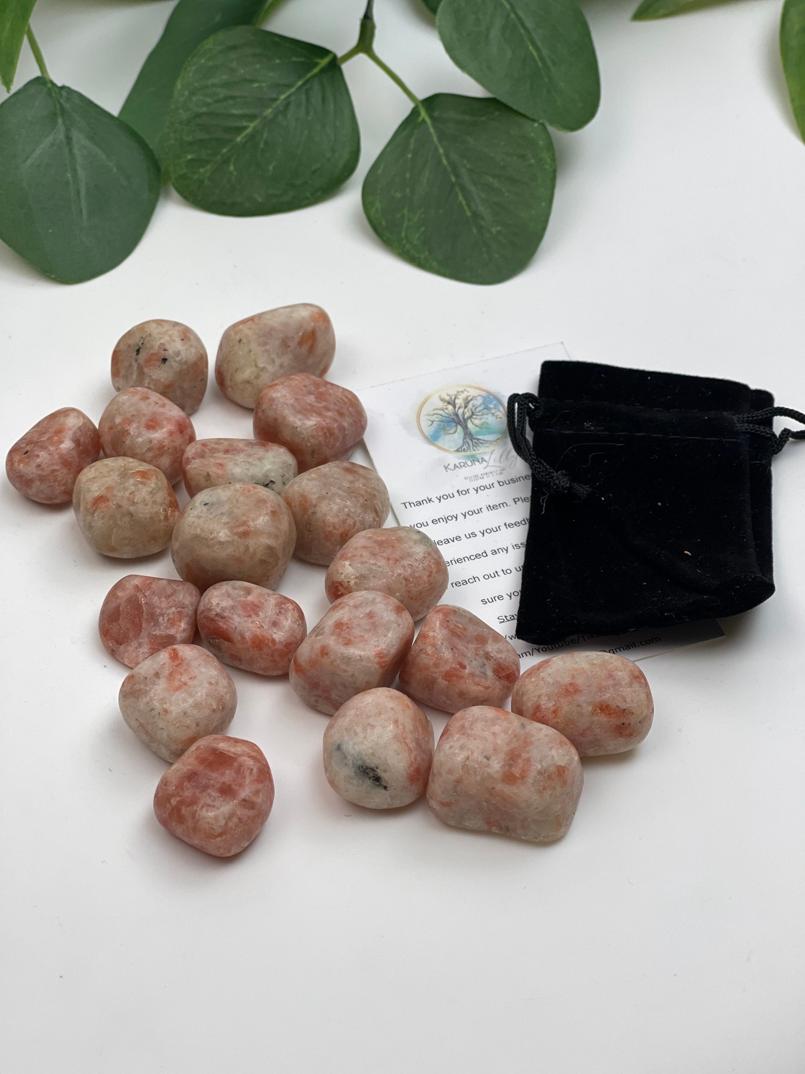 Sunstone Tumbled Stone High Quality Small w/ Velvet Bag & | Etsy