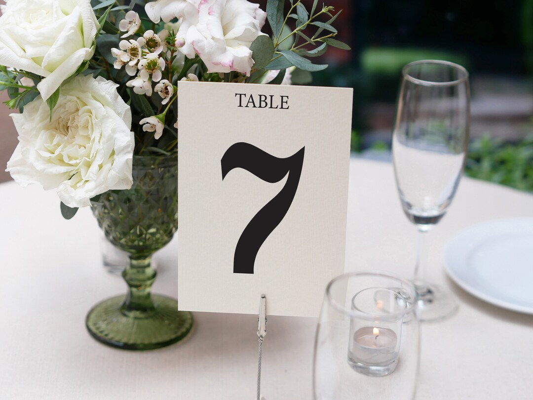 Modern Wedding Table Number Printable Template Editable - Etsy
