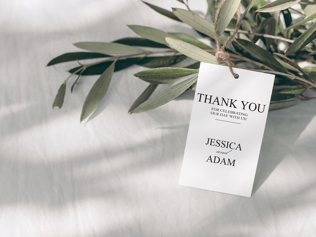 Printable Modern Wedding Gift Tag Template Downloadable Favor Tags for ...