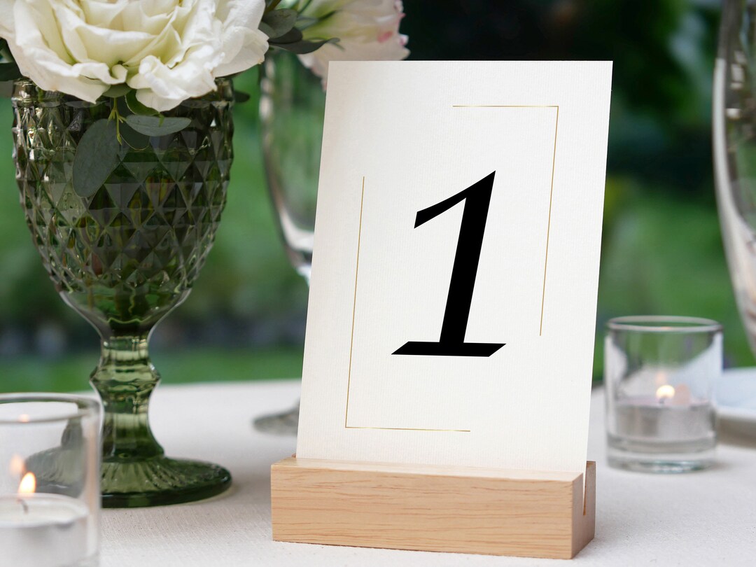 Printable Elegant Gold Wedding Table Number Sign Template | Editable ...