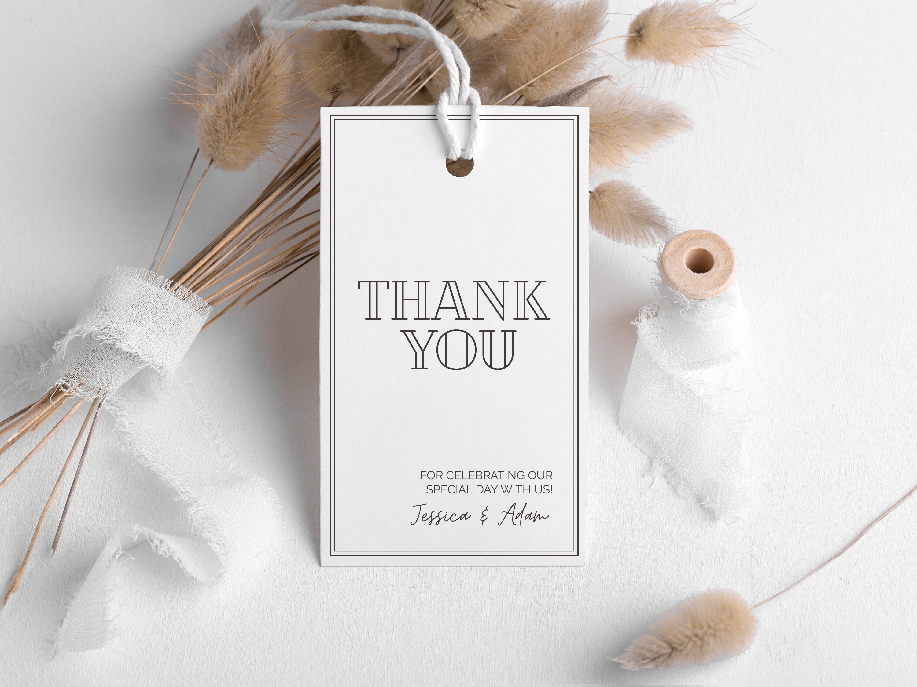 Printable Modern Gift Tag Template Downloadable Wedding Favor Tags for ...