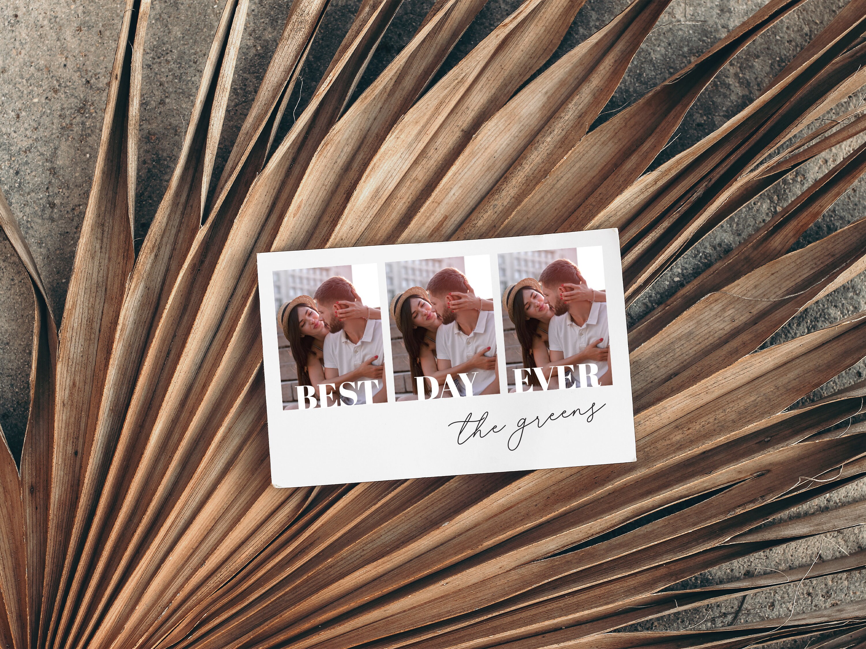Printable Modern Wedding Photo Thank You Template Editable Best Dat ...