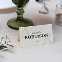 Modern Wedding Seating Card Template Printable Minimalist Place Cards ...