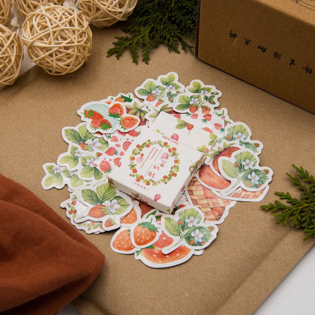 45 pcs autocollants fraises - Etsy France