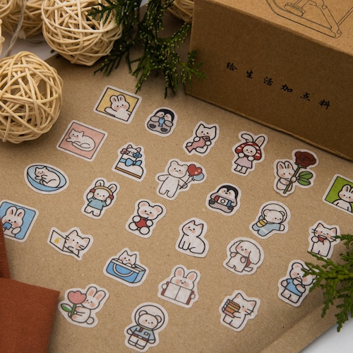 40 Pcs Kawaii Cartoon Stickers Cute Stickers Pack Kawaii - Etsy