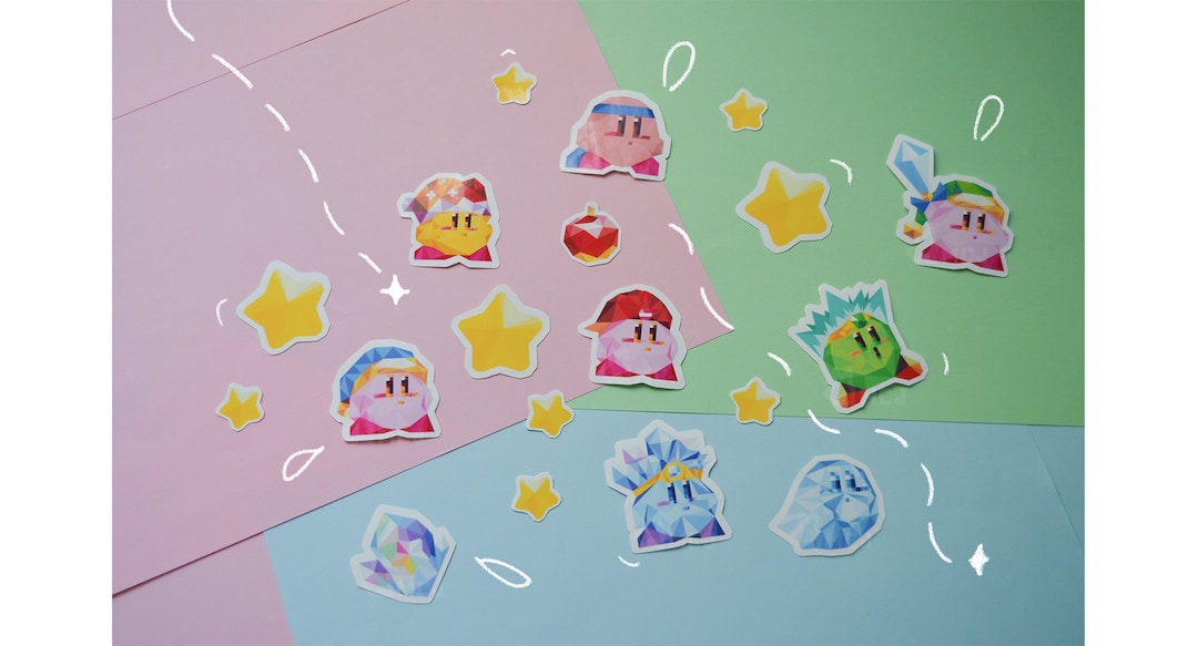Kirby Low Poly Stickers - Vinil Stickers - Kirby Powers Stickers ...