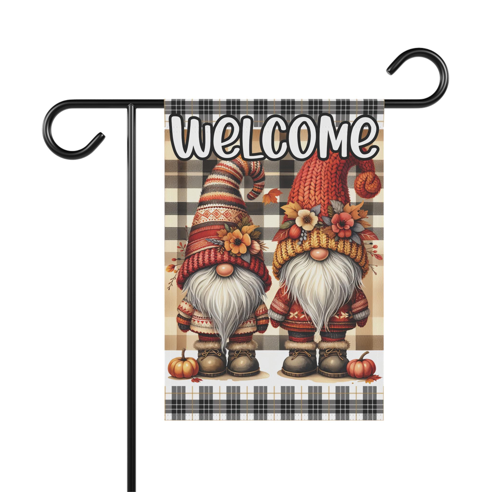 Welcome Gnomes Fall Garden & House Banner, Yard Flag, Fall Garden Flag ...