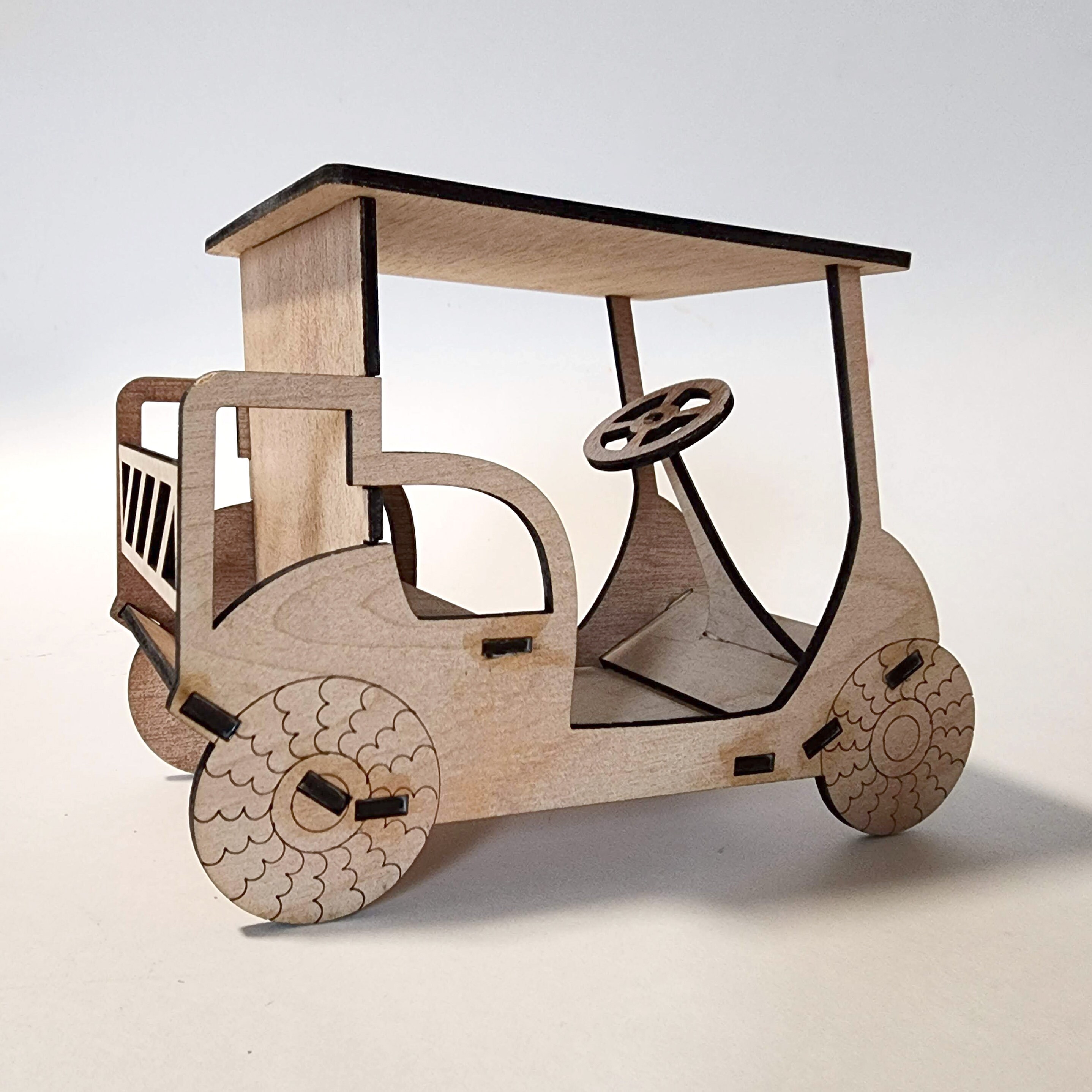 3D Golf Cart Model SVG File Golf Gift Tiered Tray Decor Desktop Golf ...