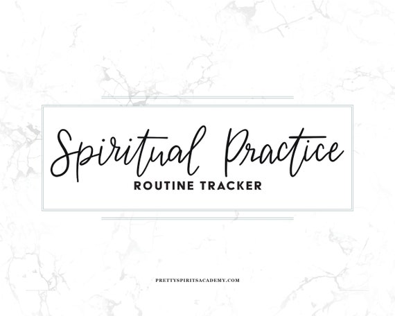 Spiritual Practice Routine Tracker Lavender Calendars & Planners Paper ...