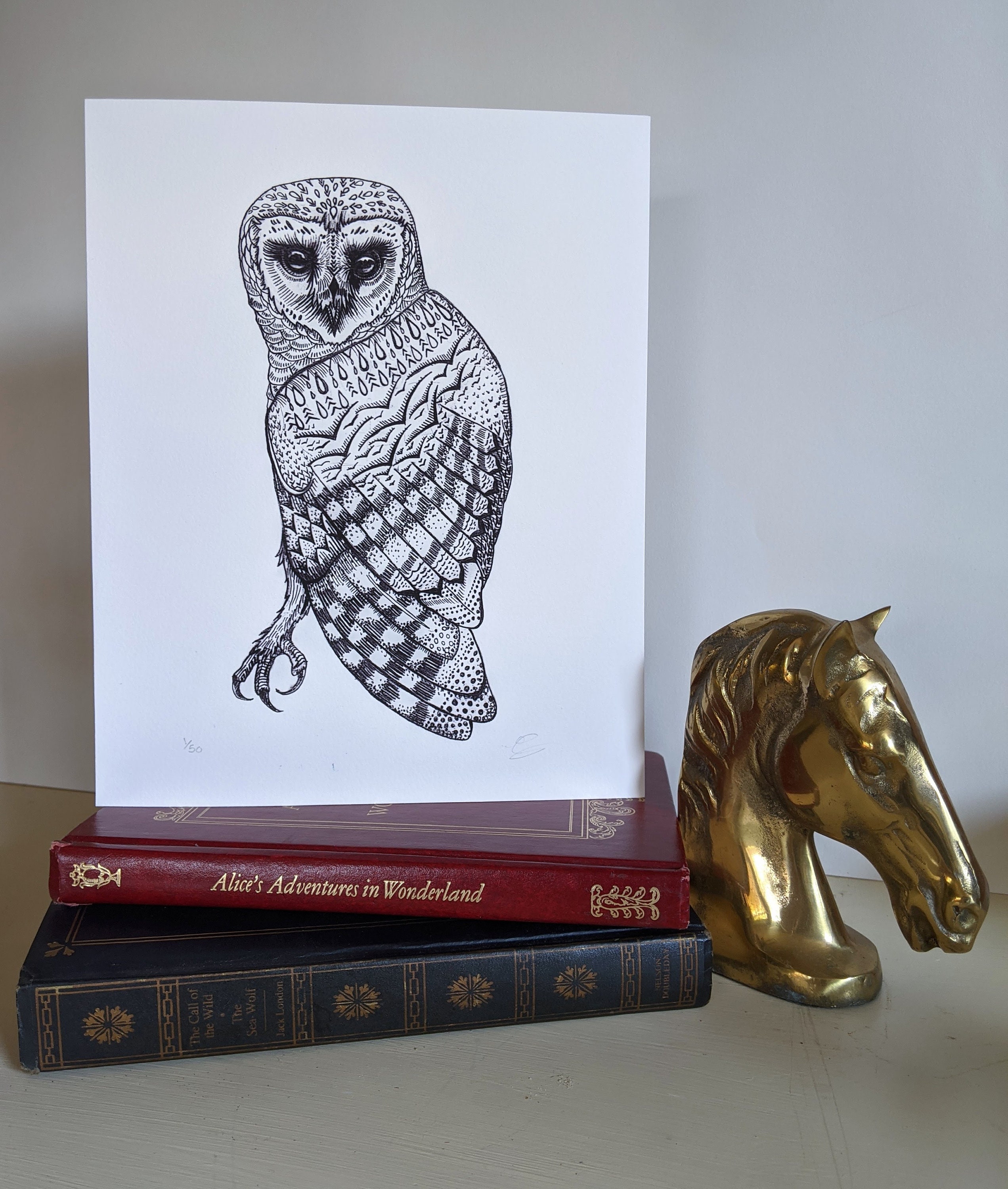 Masked Owl Graphite Drawing Original an Reproduction Prints - Etsy
