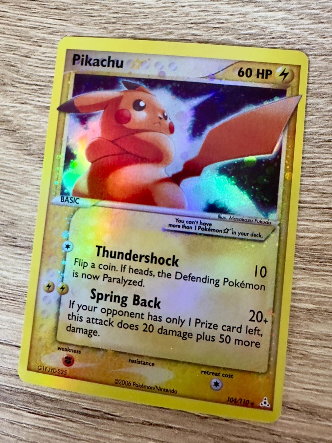 Proxy Pikachu Gold Star Pokemon Card Team Holon Phantoms - Etsy