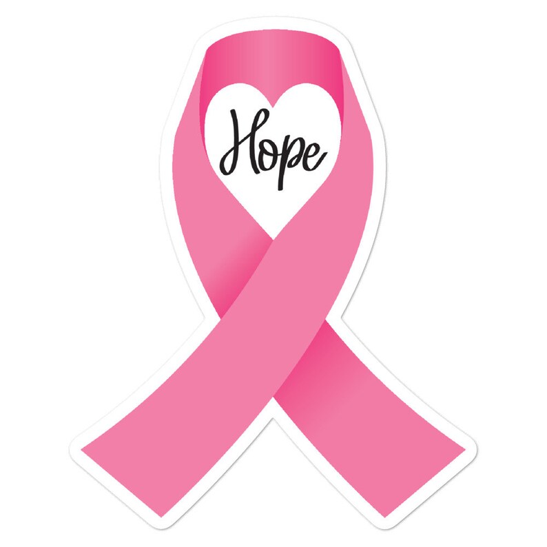 Cancer Awareness Hope Heart Pink Ribbon Bubble-free Stickers - Etsy