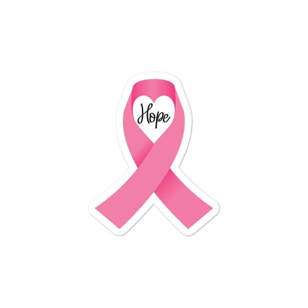 Cancer Awareness Hope Heart Pink Ribbon – Bubble-free Stickers - Etsy