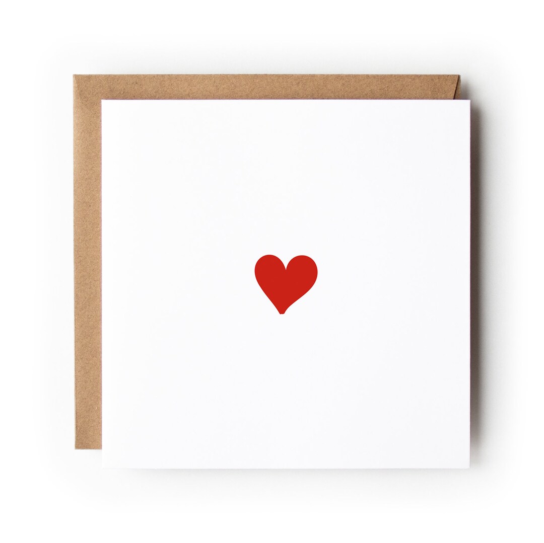 Small Heart Card, Greeting Card for Any Occasion, Birthday Card ...