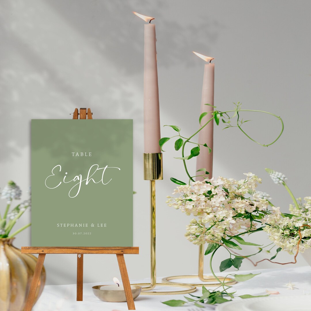 Sage Green Wedding Table Numbers Table Number Wedding Table - Etsy UK