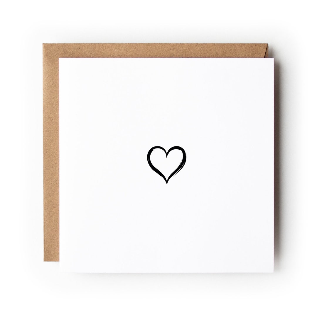 Small Heart Card, Greeting Card for Any Occasion, Birthday Card ...
