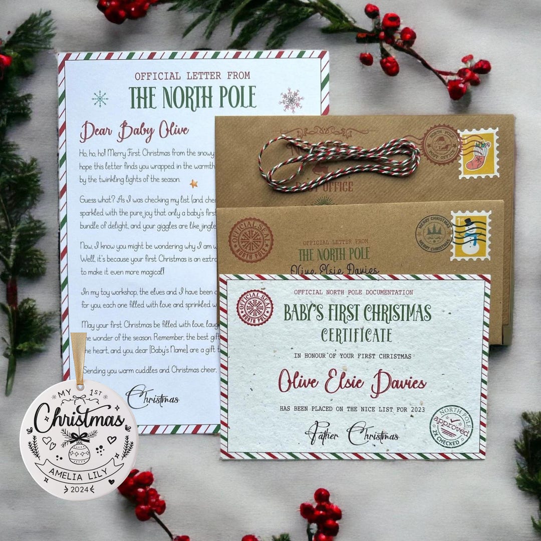 Baby's First Christmas Letter From Father Christmas, Personalised ...