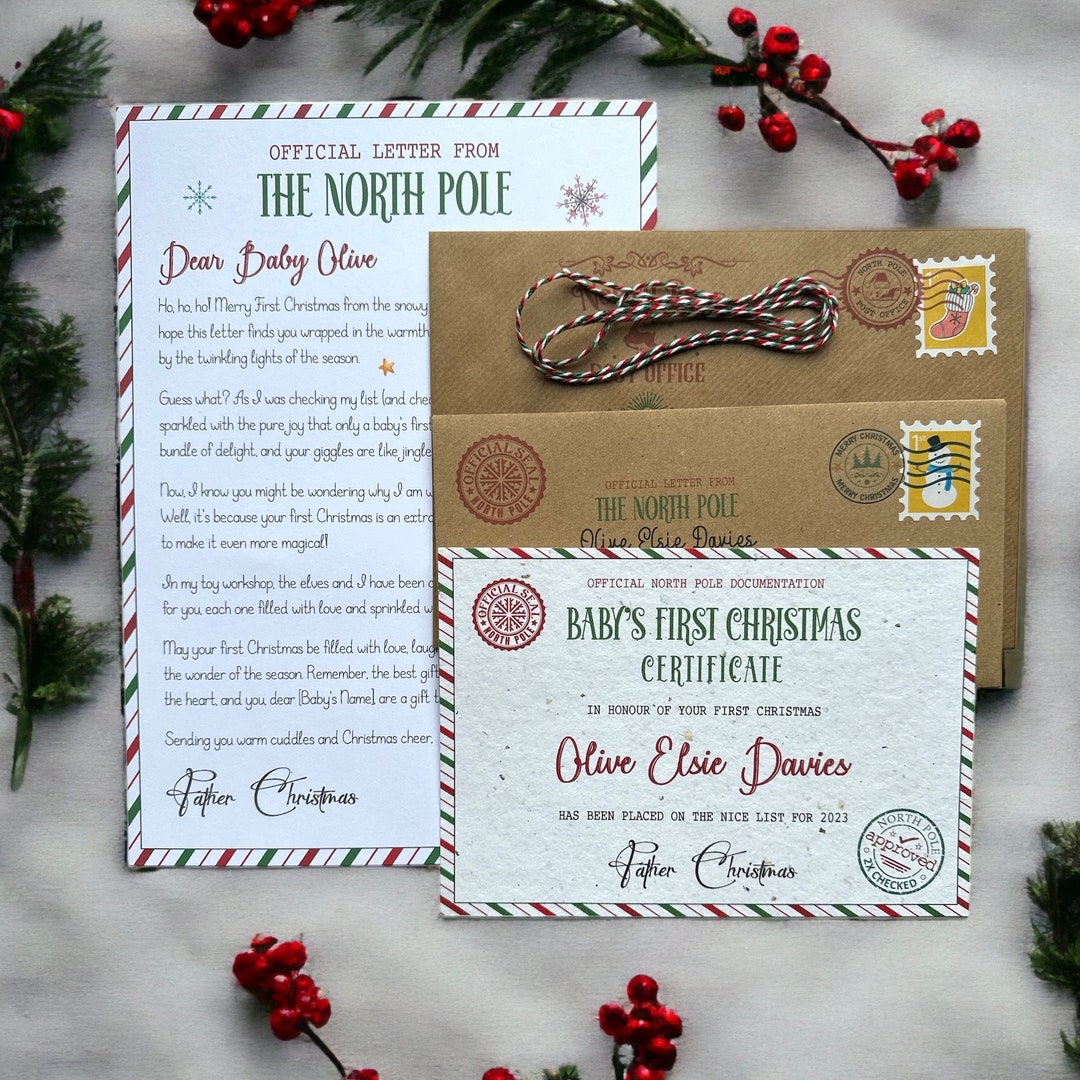 Baby's First Christmas Letter From Father Christmas - Etsy