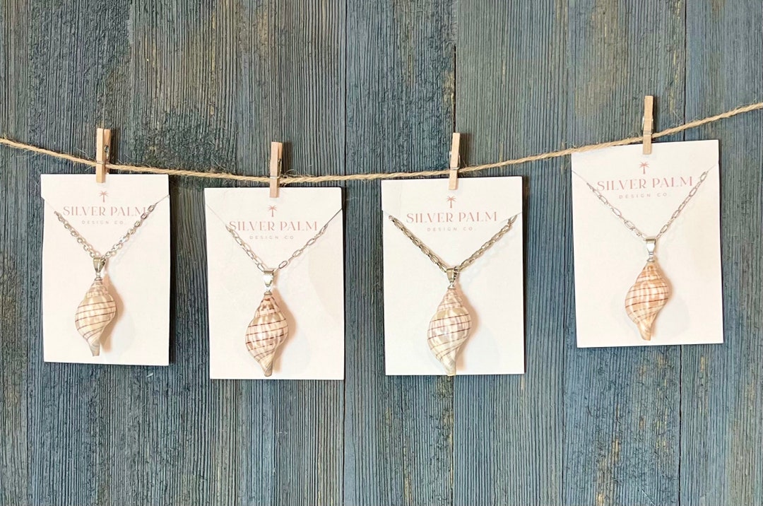 Florida Banded Tulip Shell Pendant (silver) - Etsy Canada