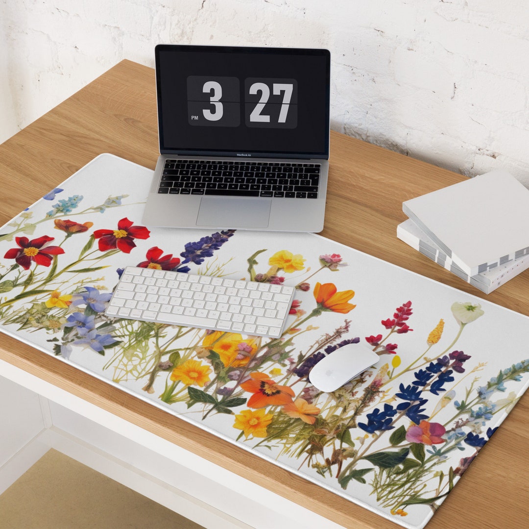 Extended Flower Keyboard Mat for Texas Nature-inspired Workspace ...