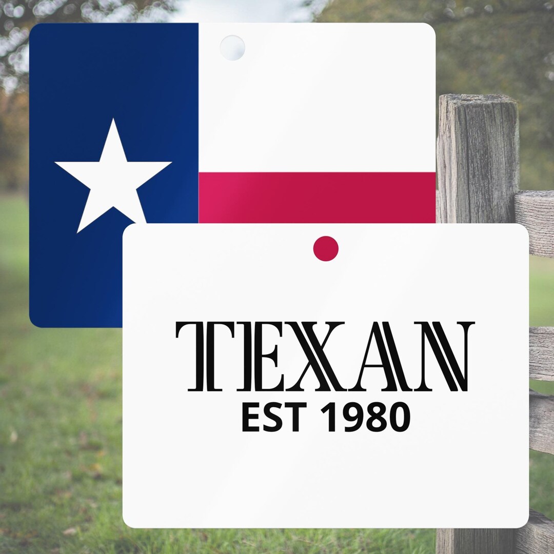Texas Christmas Ornament Custom Year Personalized Gift Flag Bookmark ...