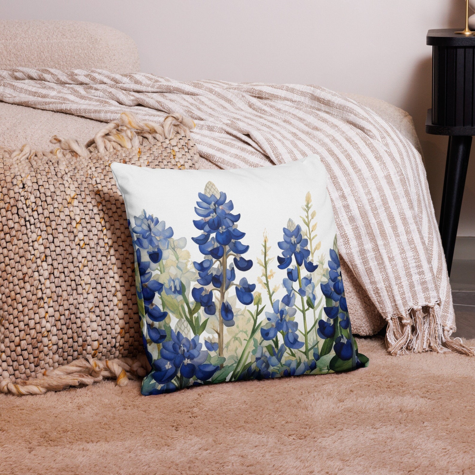 Texas Bluebonnet Wildflower Premium Pillow Case | TX State Flower Throw ...
