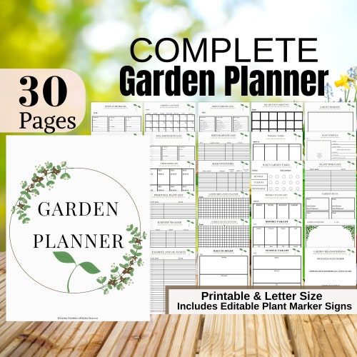 Garden Planner Printable Bundle for Vegetable and Flower - Etsy