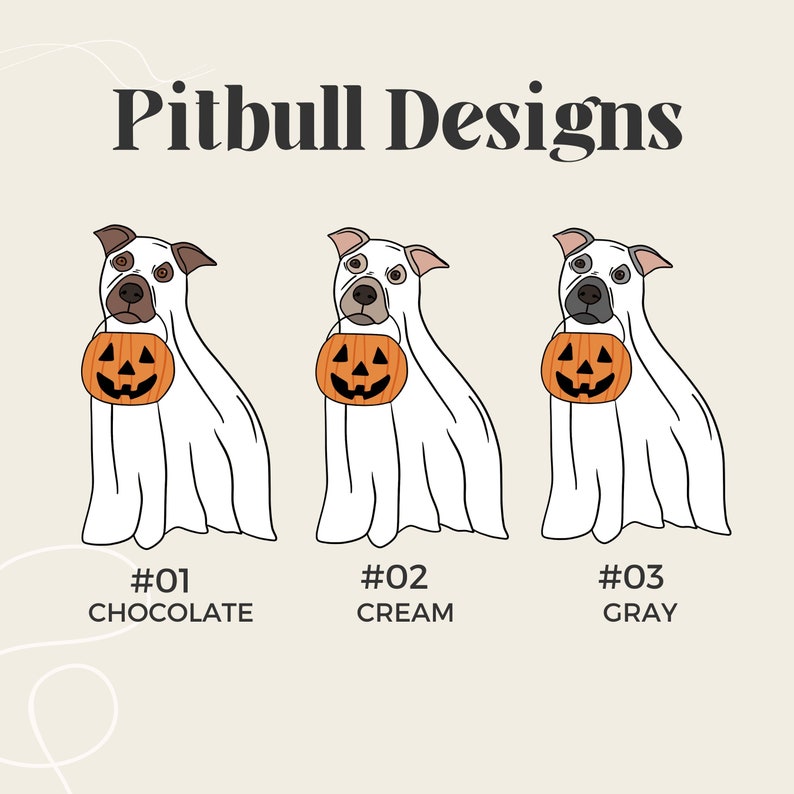 Ghost Pitbull Halloween Crewneck Spooky Pitbull Pitbull - Etsy